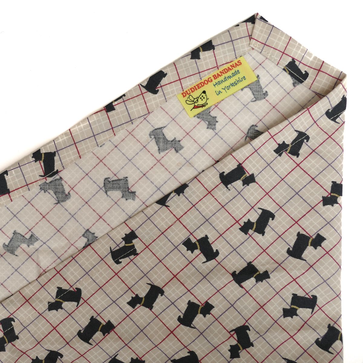 Scottie Check Dog Bandana - Dudiedog