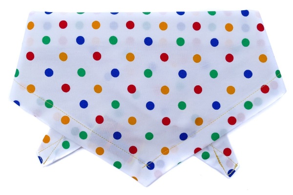 Multi Coloured Polka Dot Dog Bandana - Dudiedog